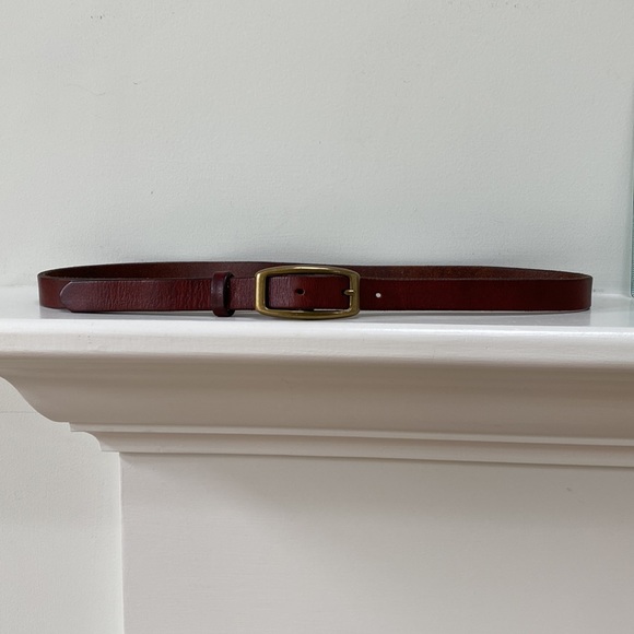 Express | Accessories | Vintage Express Leather Belt Solid Brass Buckle ...
